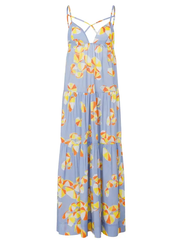 Moschino Graphic-print Maxi Dress - Blue