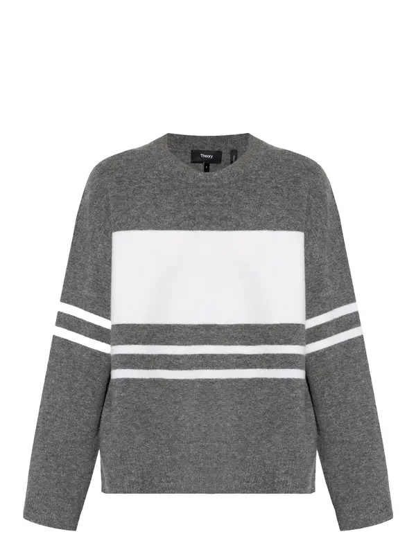 Theory Striped Sweater - Grey