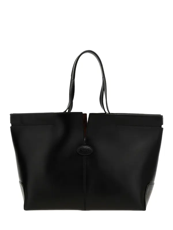 TOD'S Di Folio Tote Bag - Black