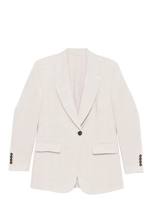 Brunello Cucinelli Lurex Blazer - Neutrals