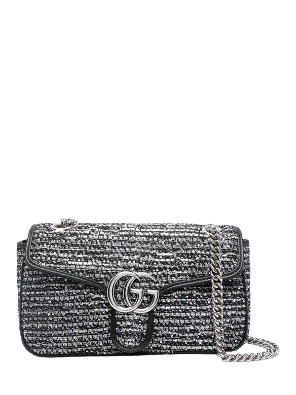 Gucci Small Gg Marmont Shoulder Bag - Black