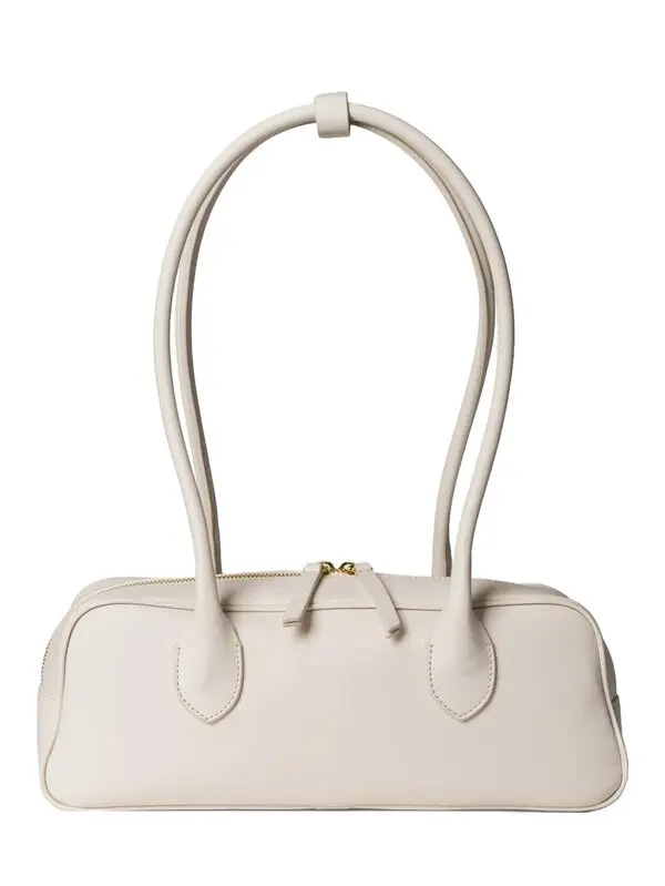 HYER GOODS La Strada Leather East West Bag - Off-white