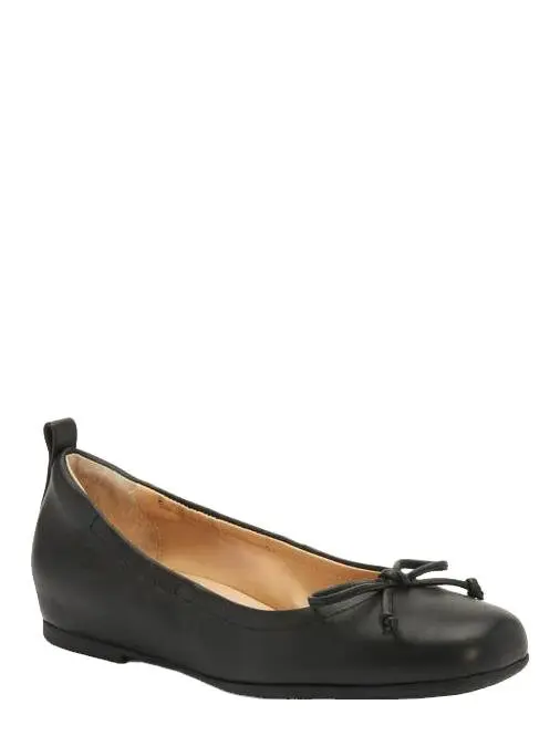 ABEO Cadence Bow Ballet Flat - Black Nappa - Regular
