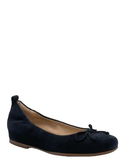 ABEO Cadence Bow Ballet Flat - Navy Suede - Regular