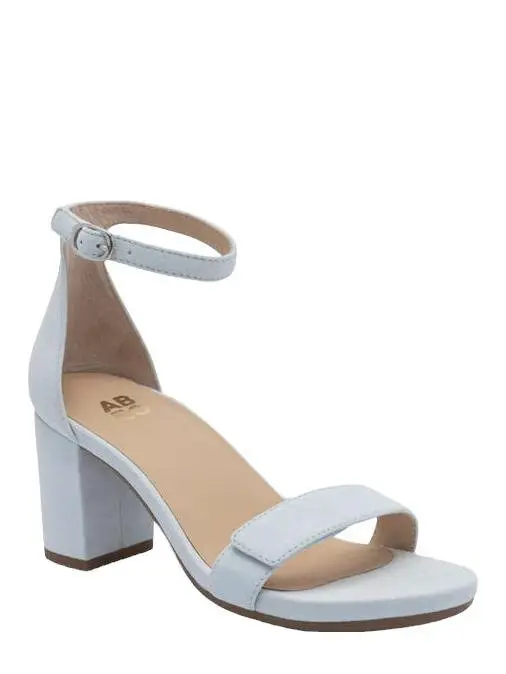 ABEO Tempo Strap Heeled Sandals - Light Blue Suede - Regular