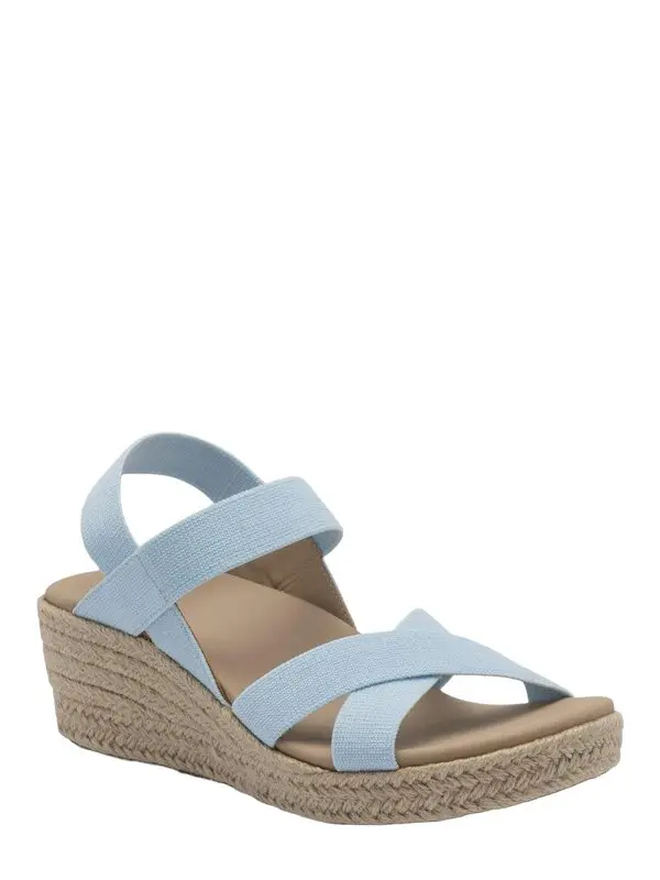 ABEO Riviera Stretch Wedge Sandal - Light Blue - Regular