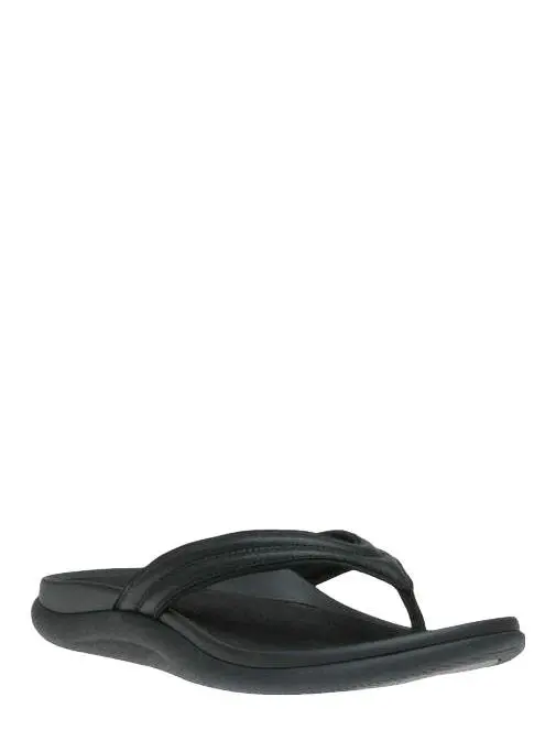 ABEO Laguna Thin Strap Flip Flops - Black - Metatarsal