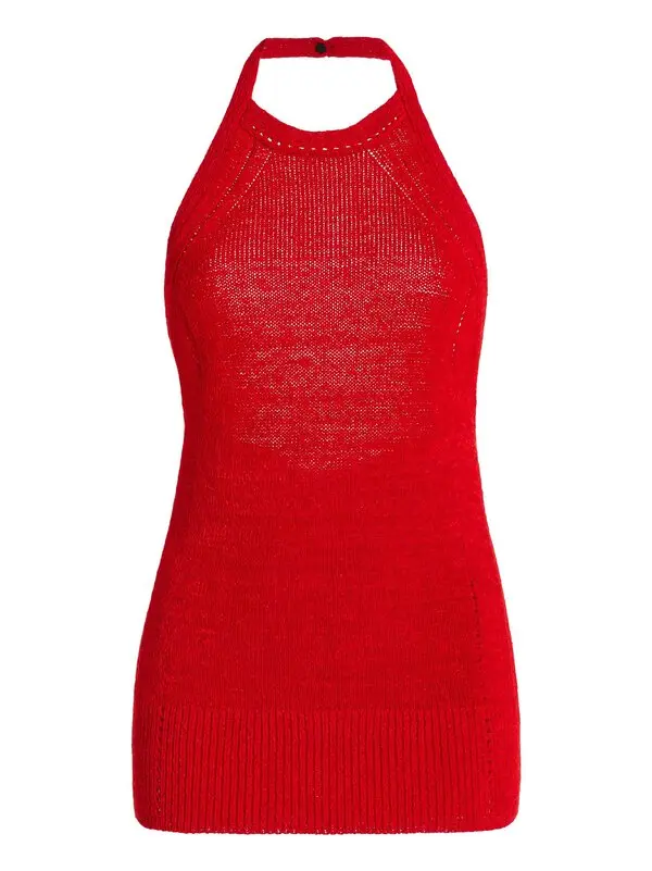 Proenza Schouler Leona Knit Halter Top - Red