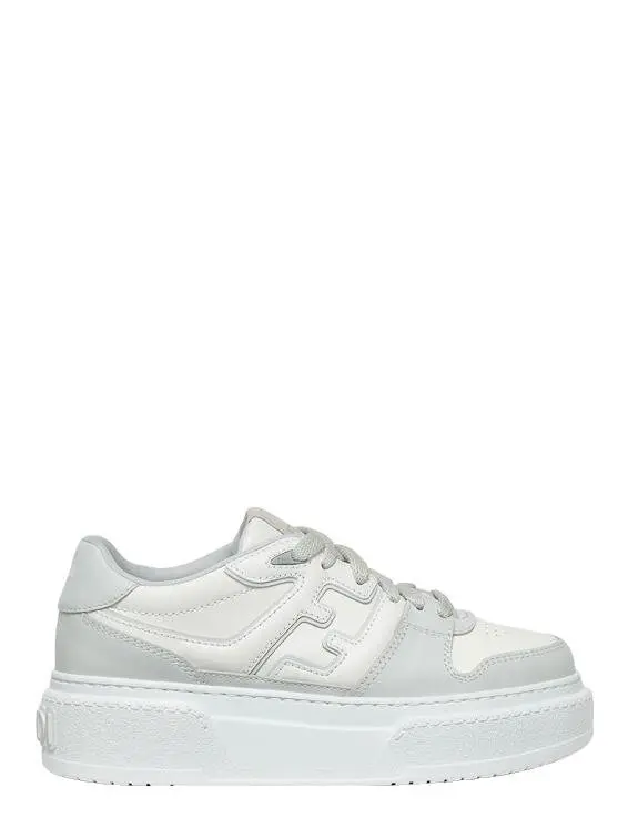 Fendi Match Platform Sneakers - White/grey
