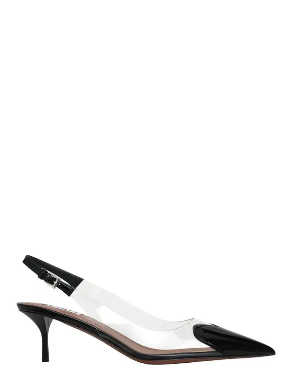 Alaïa Le Coeur Patent Leather Slingback Pumps - Black