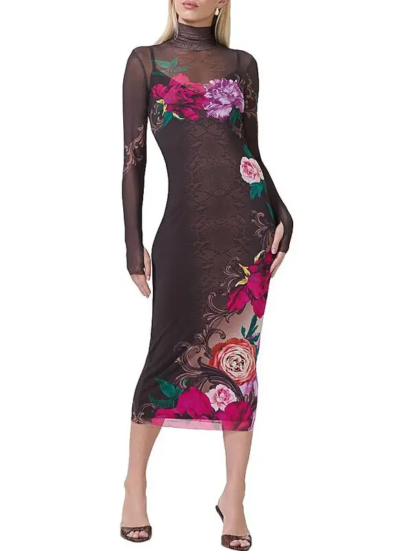 AFRM Shailene Mesh Dress - Snake Floral