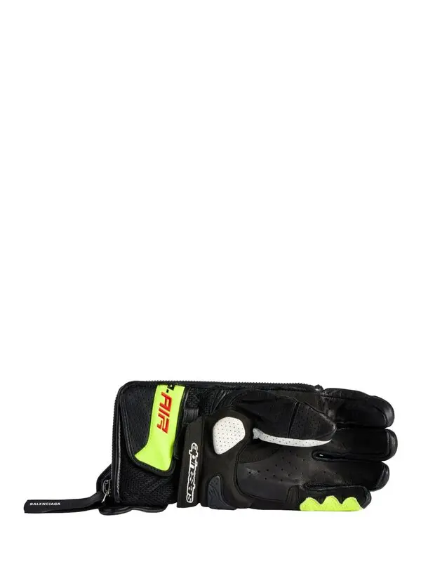 Balenciaga Alpinestars Zipped Pouch - Black/white/yellow