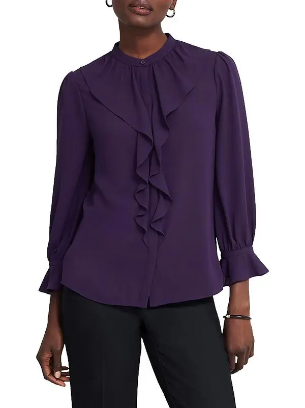 HOBBS LONDON Maribella Blouse - Grape Purple