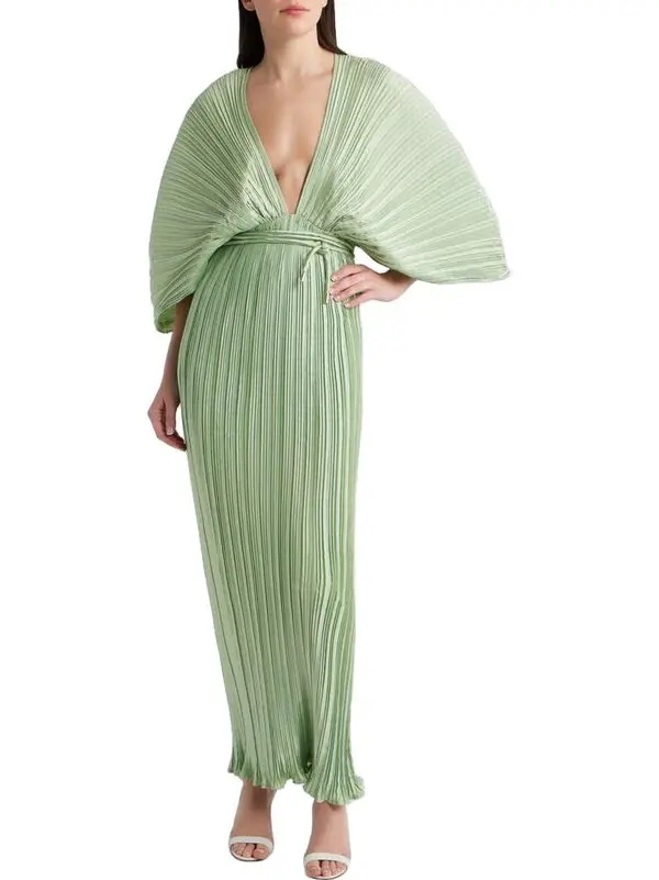 SONYA MODA Gianna Plunge Gown - Moldavite