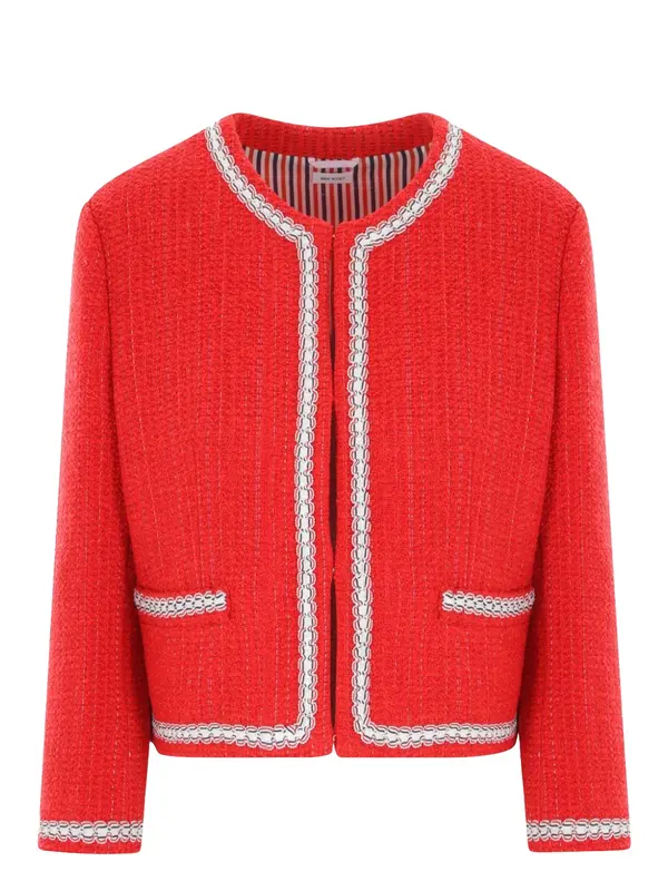 Thom Browne Tweed Jacket - Red