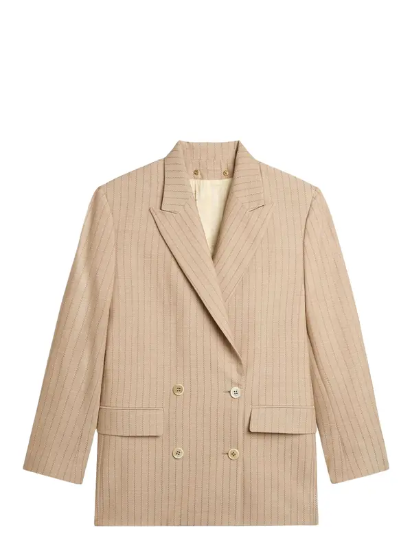 GOLDEN GOOSE Pinstriped Blazer - Brown