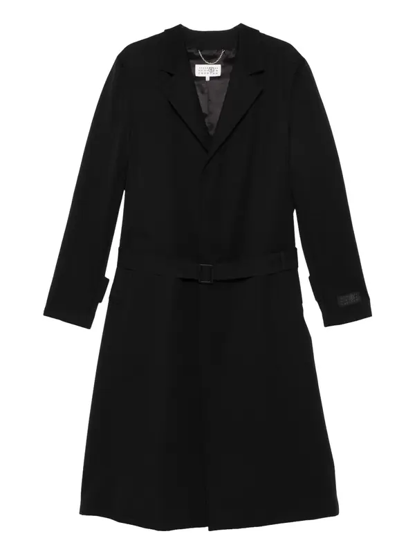 MAISON MARGIELA Belted Trench Coat - Black