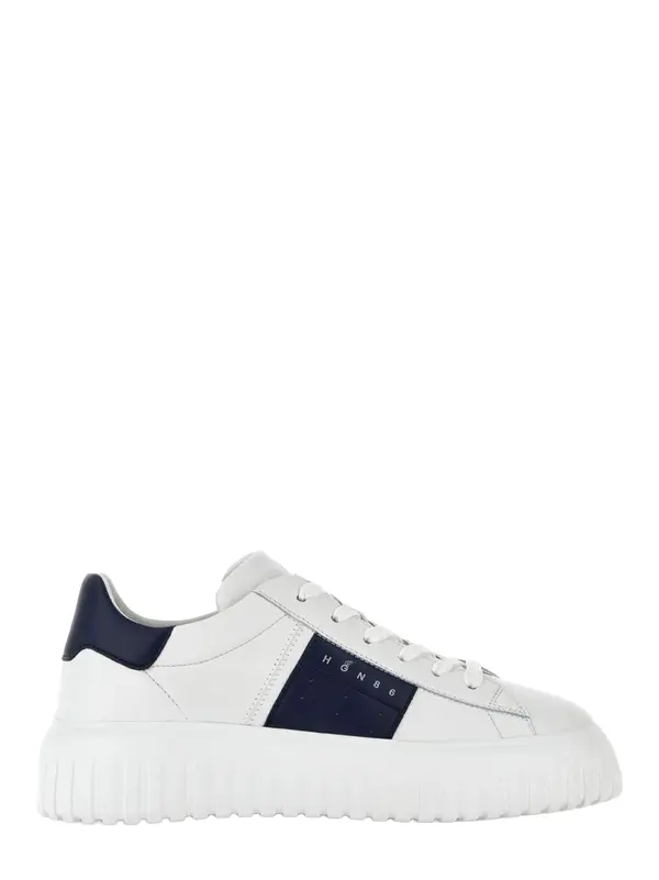 Hogan H-stripes Leather Sneakers - White