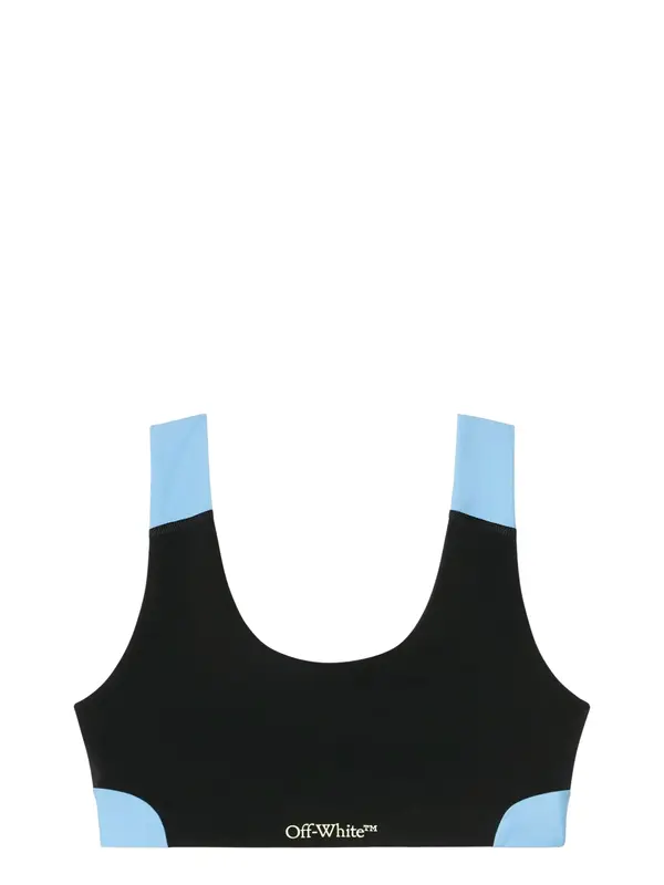 Off-White Colour-block Sports Bra - Black