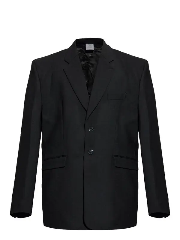Vetements Embroidered Blazer - Black
