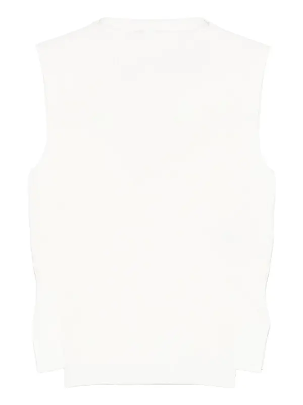 Victoria Beckham Ribbed Tank Top - White