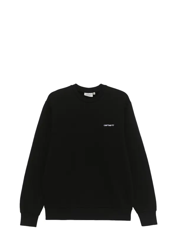 Carhartt Work In Progress Script-embroidered Sweatshirt - Black