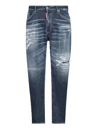 Dsquared2 Tapered Jeans With Embroidered Logo - Blue