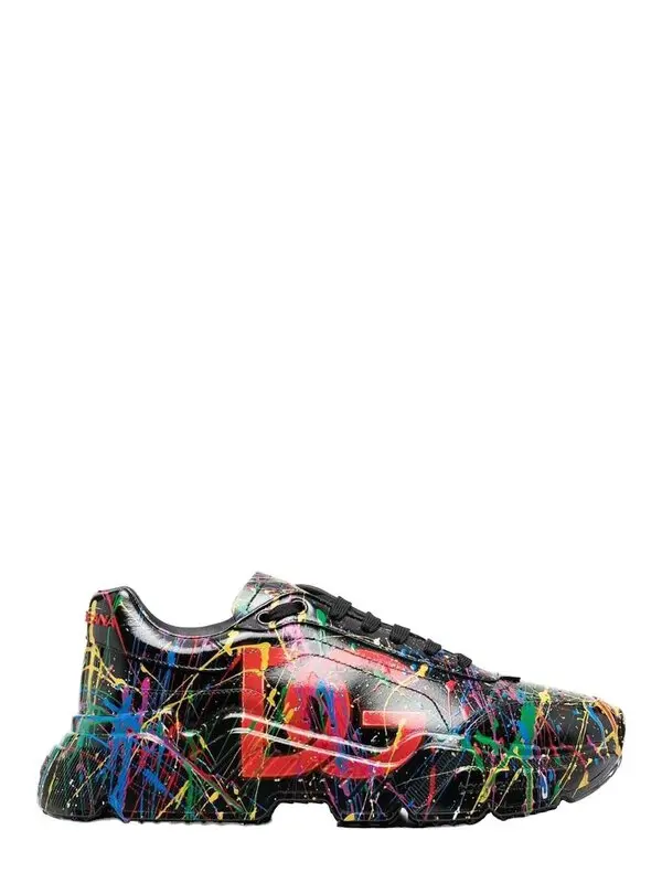 Dolce & Gabbana Daymaster Paint Splatter Sneakers - Black