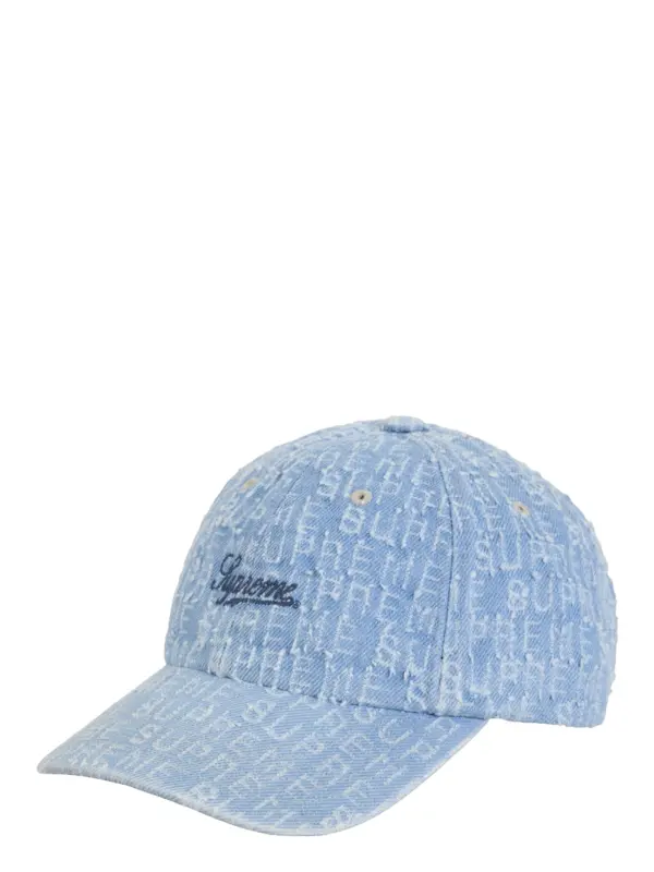 Supreme Needle Punch Denim 6-panel Cap - Blue