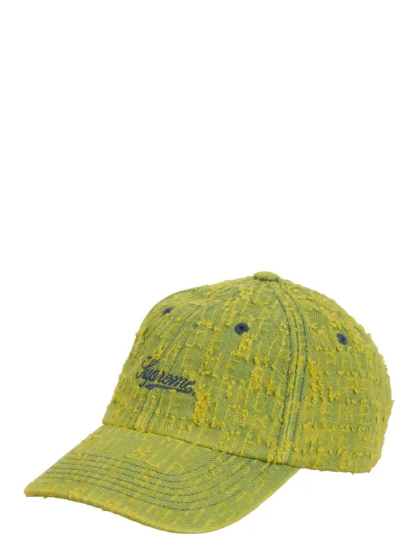 Supreme Needle Punch Denim 6-panel Cap - Green