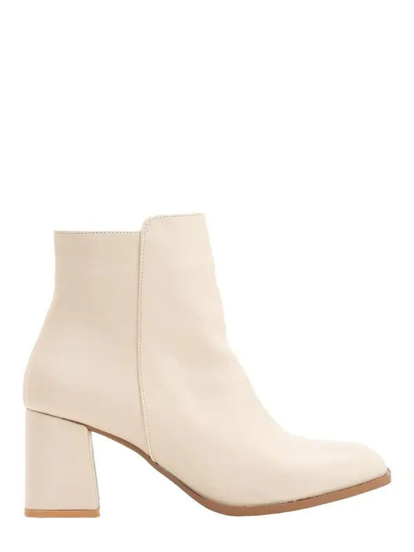 FOREVER & ALWAYS SHOES Nadine Ankle Boots - Beige