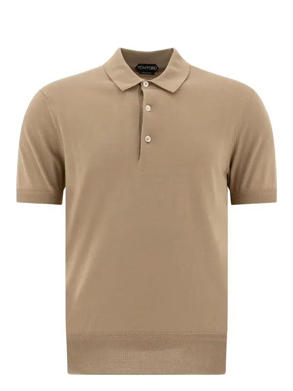 TOM FORD Polo Shirts - Beige