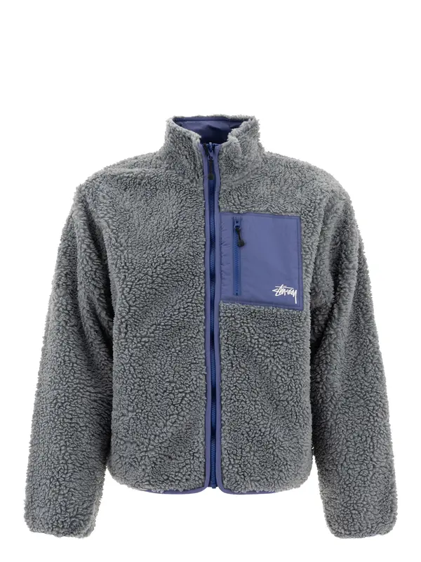 StÜssy Reversible Sherpa Jacket - Blue