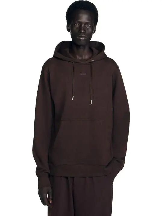 Sandro Logo Hoodie - Chocolate