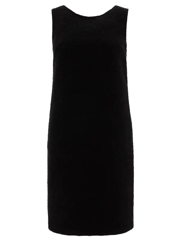 LOULOU STUDIO Maley Bouclette Tweed Dress - Black
