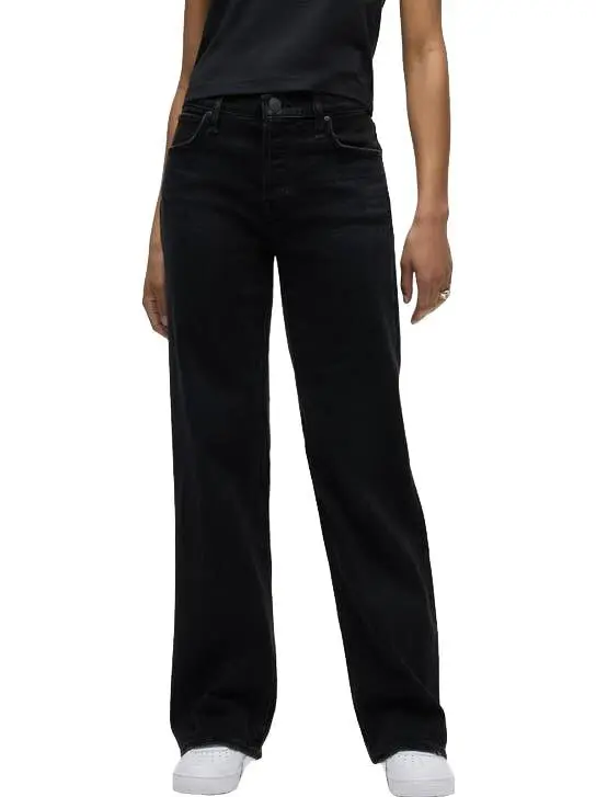 Hudson Jeans Rosie High-rise Wide Leg Ankle Jeans - Fabulous Black
