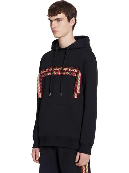 LANVIN Curb Lace Oversized Hoodie - Black