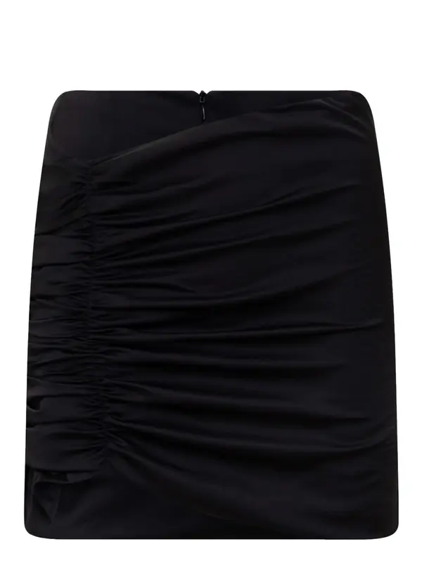 NINEMINUTES Draped Mini Skirt - Black