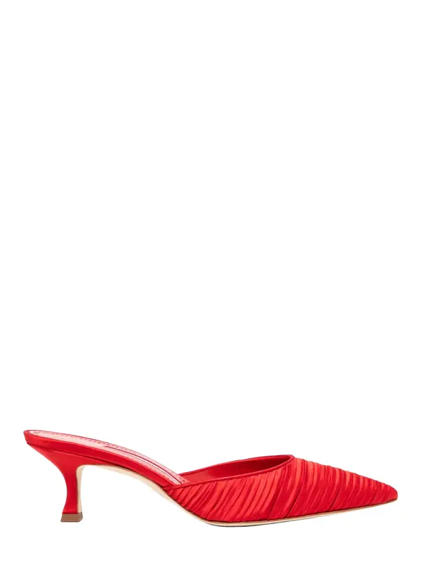 Manolo Blahnik Slip-on Mules - Red