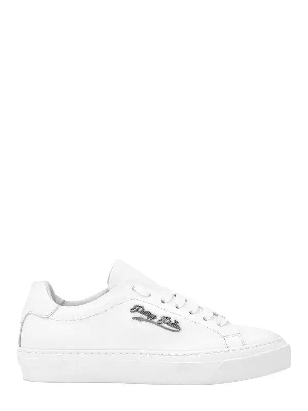 Philipp Plein Leather Trainers - White