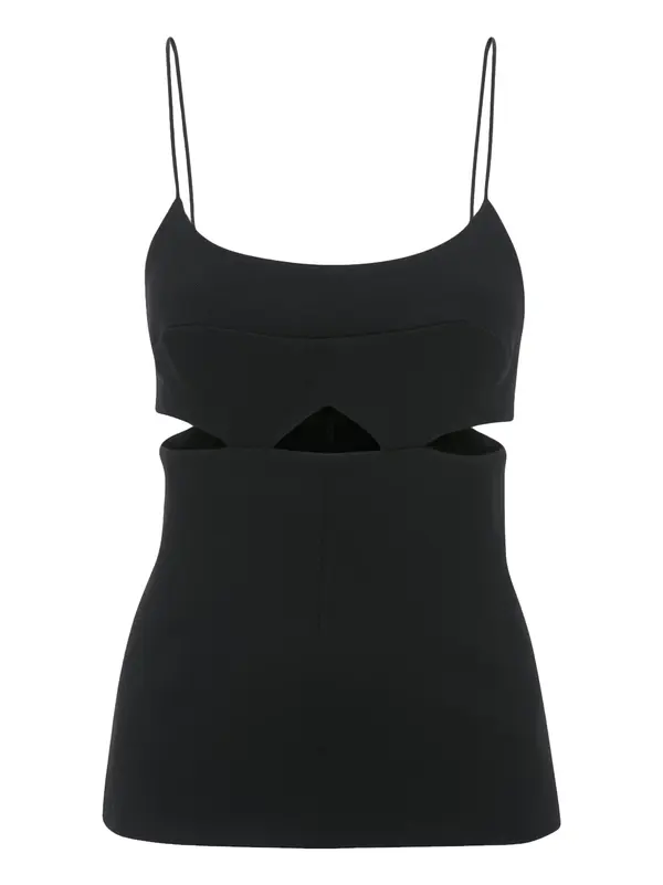 Victoria Beckham Cut-out Tank Top - Black