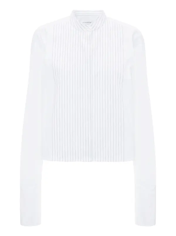 Victoria Beckham Cropped Tuxedo Shirt - White