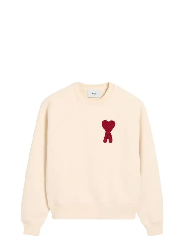 Ami De Coeur Patch Sweatshirt - White