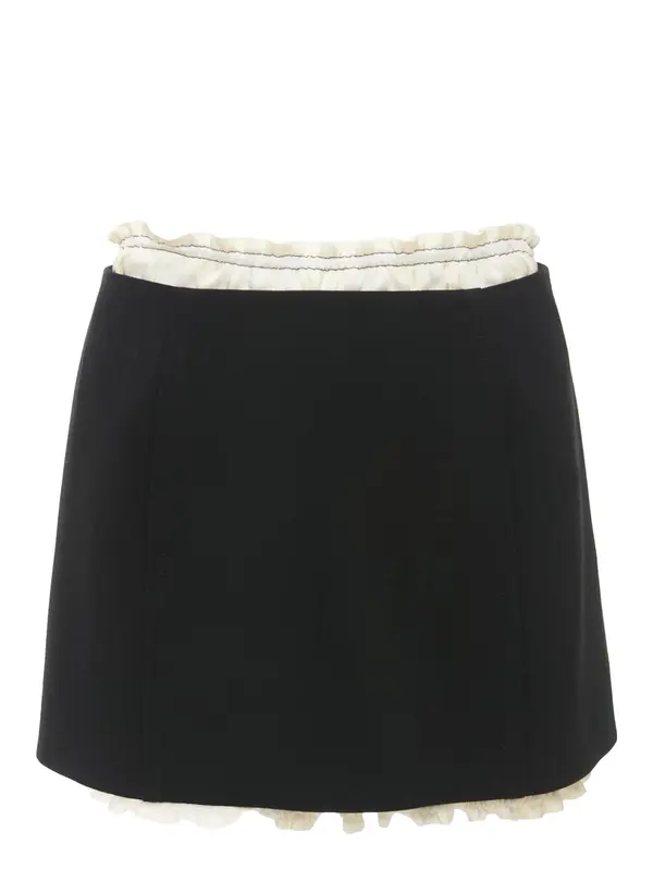 Victoria Beckham Ruched-detail Mini Skirt - Black