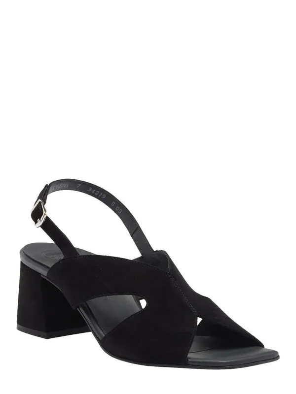 Paul Green Verona Slingback Sandal - Black Suede