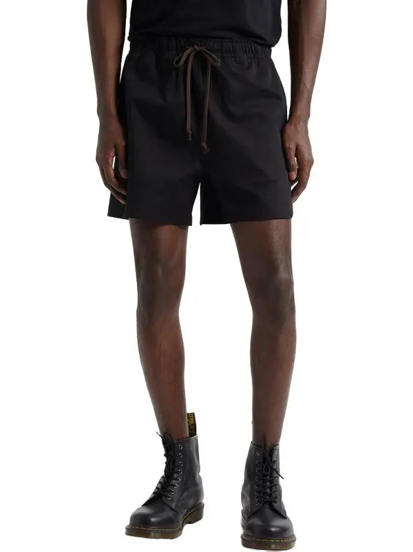 JKEEFER Rollins Stretch Cotton Gabardine Running Shorts - Black