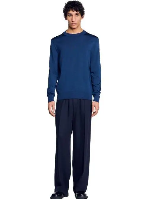 Sandro Fine Knit Jumper - Royal Blue