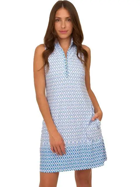 CABANA LIFE 1/4 Zip Sleeveless Sport Dress - Seaside