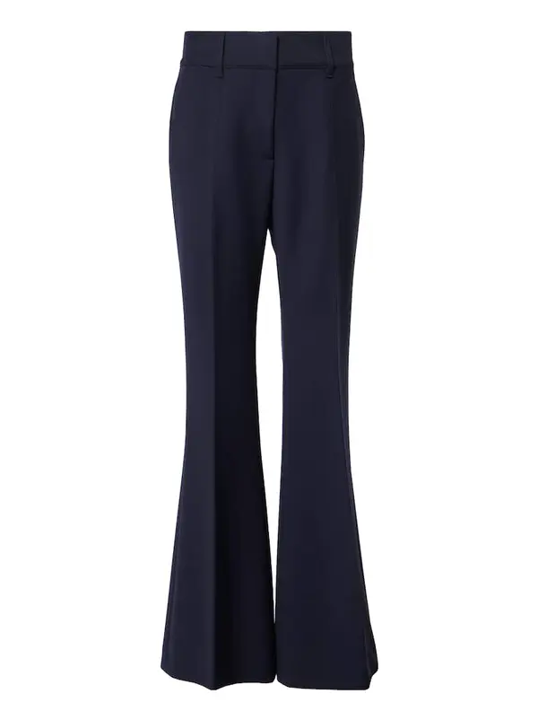 Gabriela Hearst Rhein Wool Flared Pants - Blue