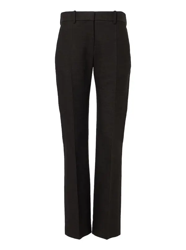 THE ROW Selvie Straight Leg Pants - Brown